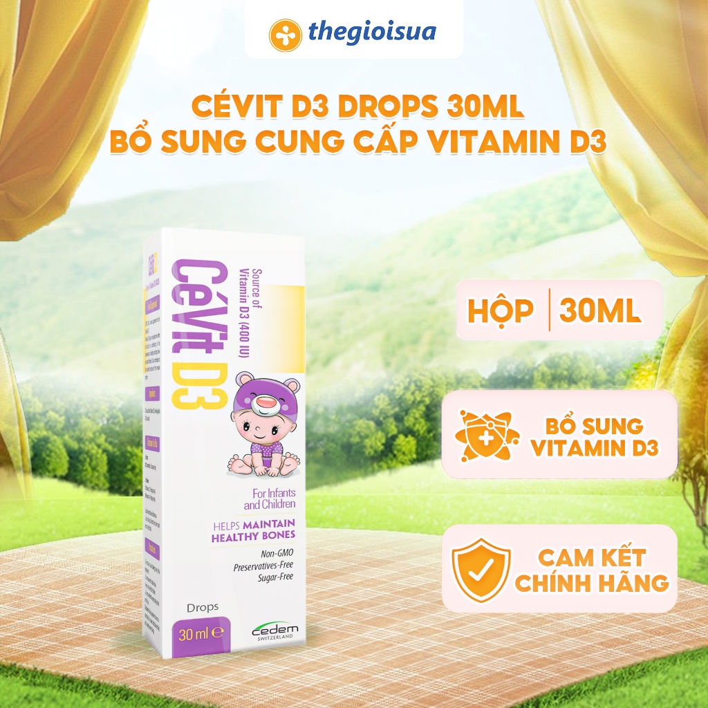 CéVit D3 Drops 30ml - Thực phẩm bổ sung cung cấp Vitamin D3 | Shopee ...