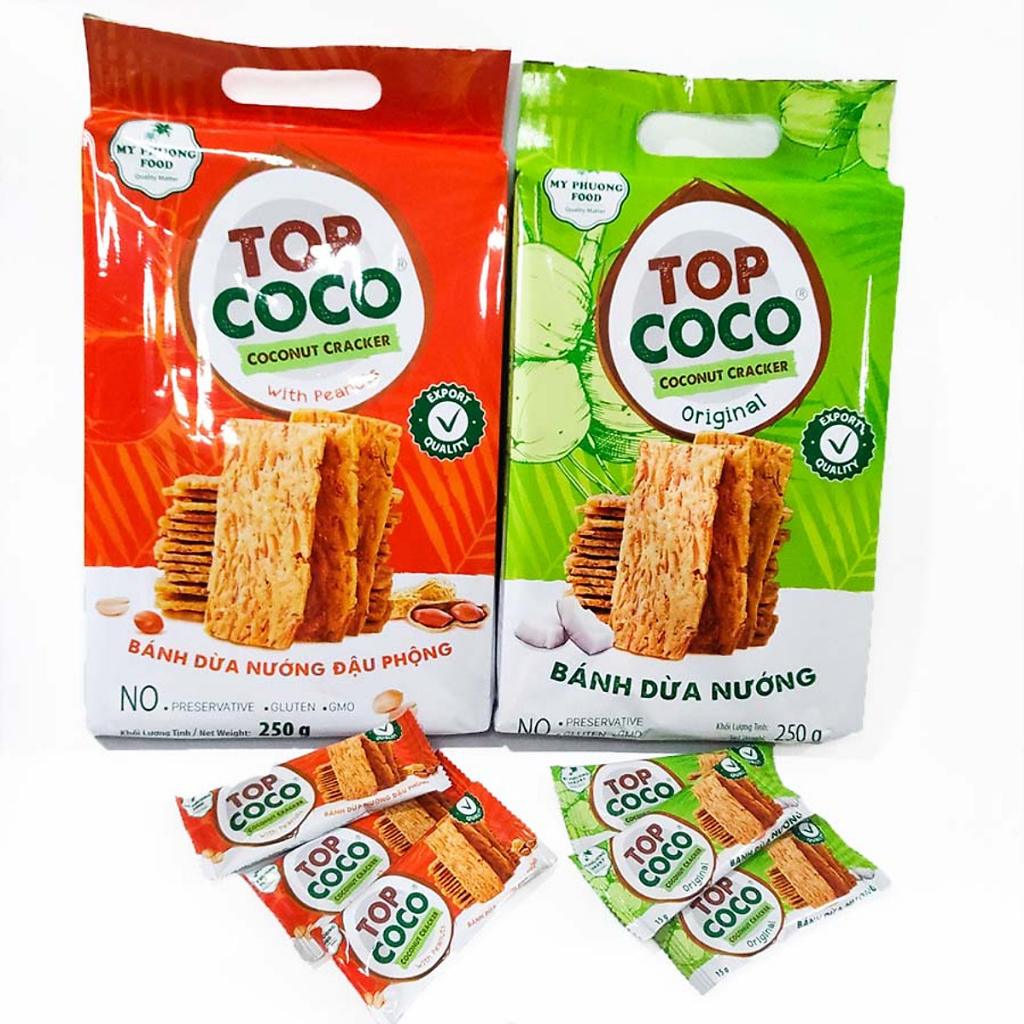 BÁNH DỪA NƯỚNG ĐÀ NẴNG TOP COCO TÚI LỚN 210GR NGON GIÒN THƠM ĐẶC SẢN ...
