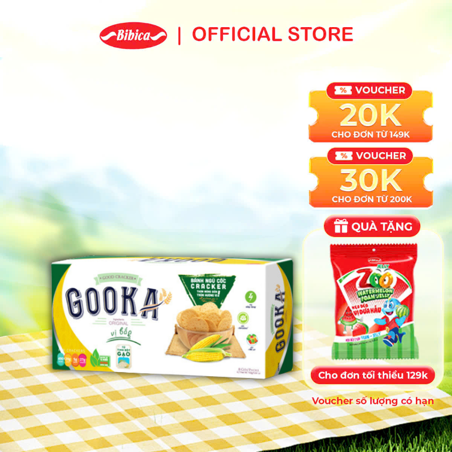 Bánh Gooka Cracker Ngũ Cốc Khoai Tây Bibica 160g | Shopee Việt Nam
