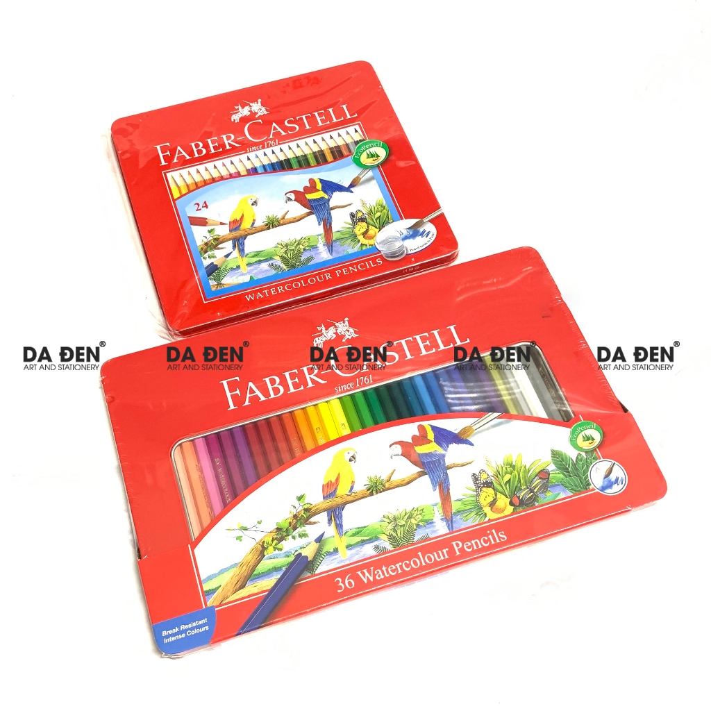 [DA ĐEN] Chì Màu Nước Faber Castell Parrot 24|36|48 Màu | Shopee Việt Nam