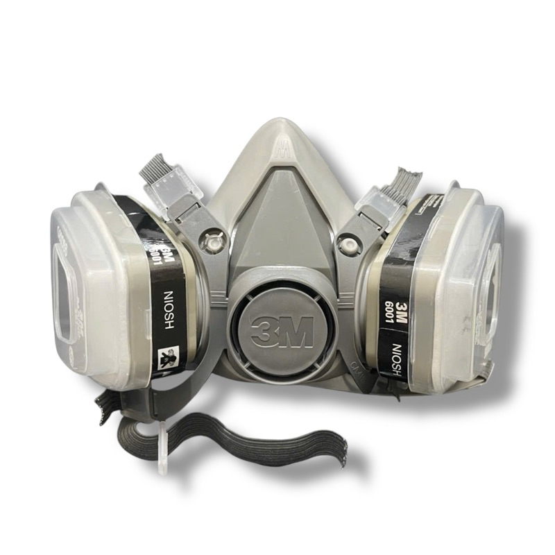 [Tặng kính] bộ Mặt nạ chóng khói, hơi độc 3M 6200 + phin 6001 Mỹ, lọc bụi lọc hoá chất độc hại ...
