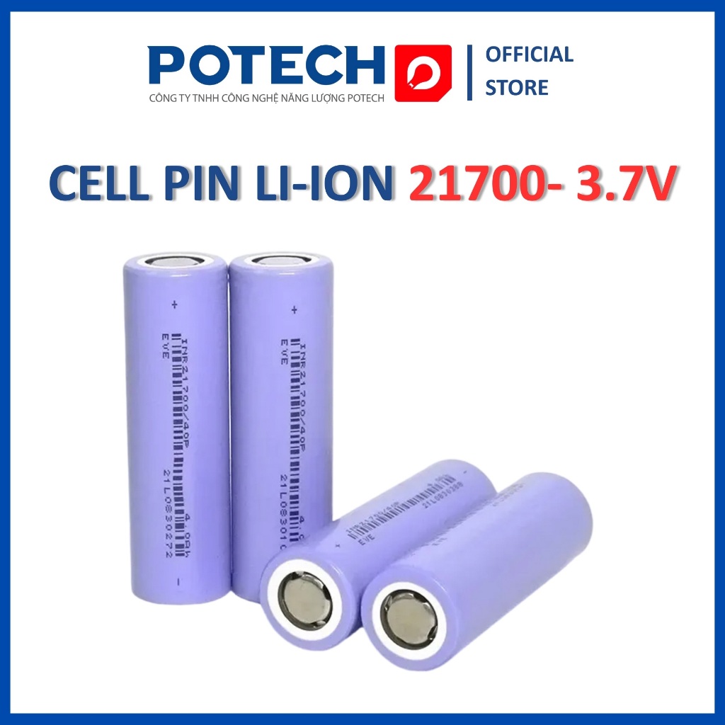 Cell pin 21700 3.7V-4Ah, pin Lithium-ion 3.7V 4000mAh dòng xả EVE xả ...