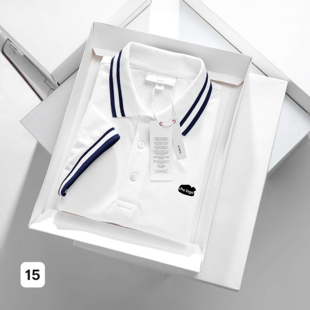 Áo polo nam cotton chuẩn form. logo cá sấu thêu sắc nét mã15 | Shopee ...