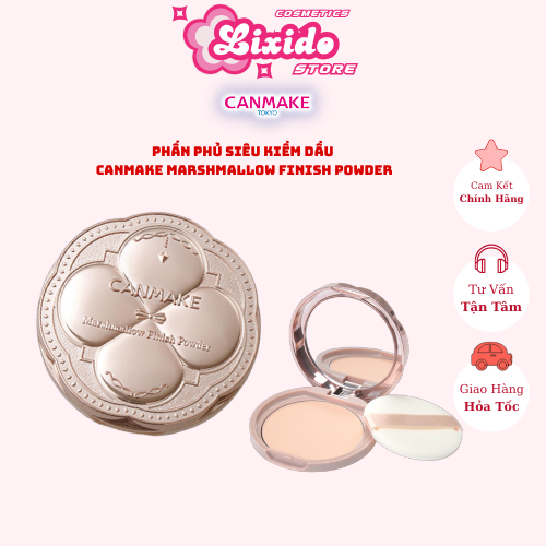 Phấn phủ Canmake Nhật Bản Marshmallow Finish Powder SPF50・PA＋＋＋ 4 Màu Và Má Hồng Canmake CL01 ...