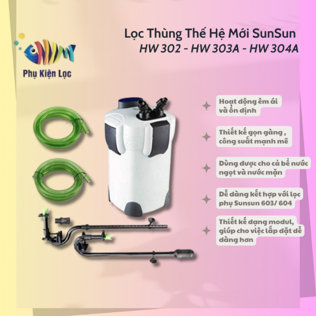Lọc Thùng Thế Hệ Mới SunSun HW 302 HW 303A HW 304A Chính Hãng | Shopee ...