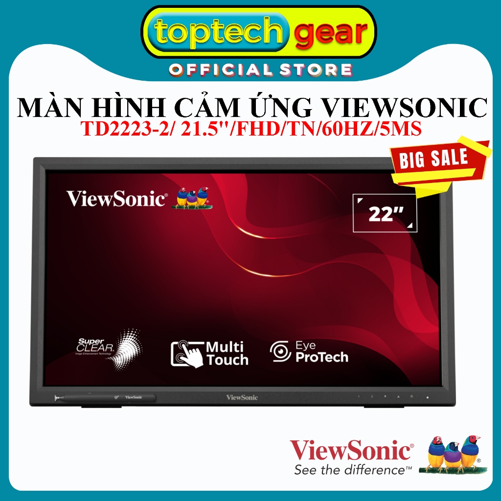 Màn hình cảm ứng VIEWSONIC TD2223-2 / 21.5"/FHD/TN/60Hz/5ms/250nits ...