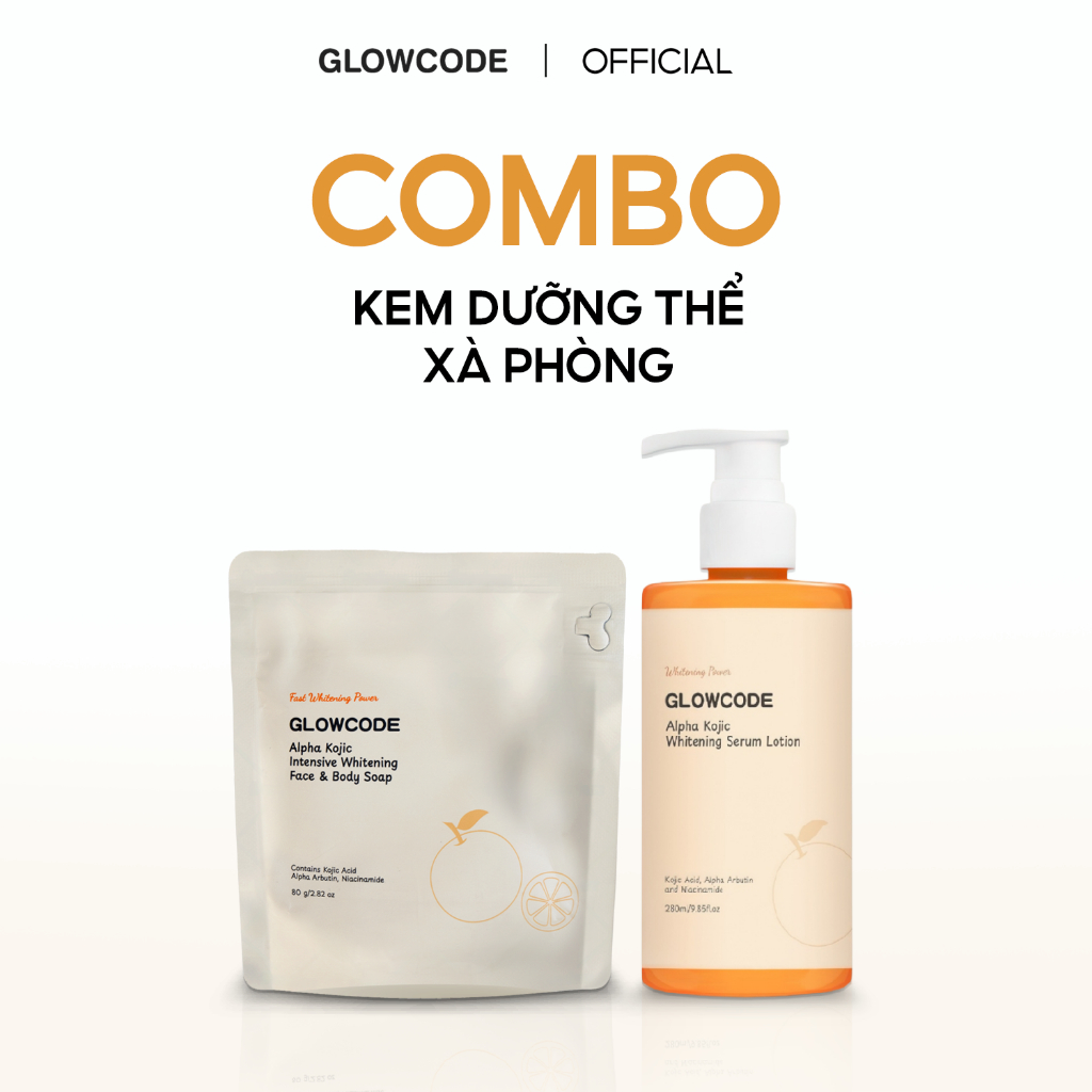 Combo kem dưỡng thể và xà phòng Glowcode dưỡng ẩm body trắng da sạch da ...