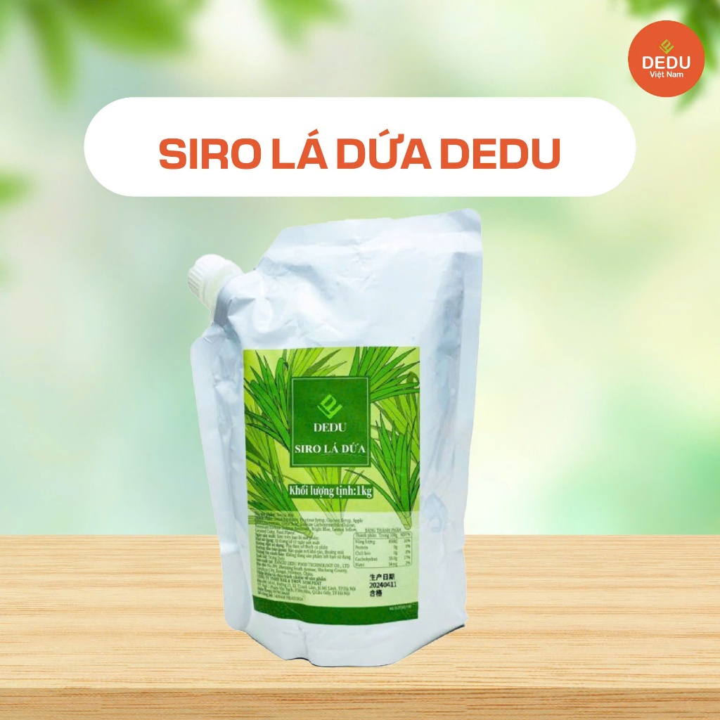 Siro lá dứa Dedu / Siro lá nếp Dedu gói 1kg | Shopee Việt Nam