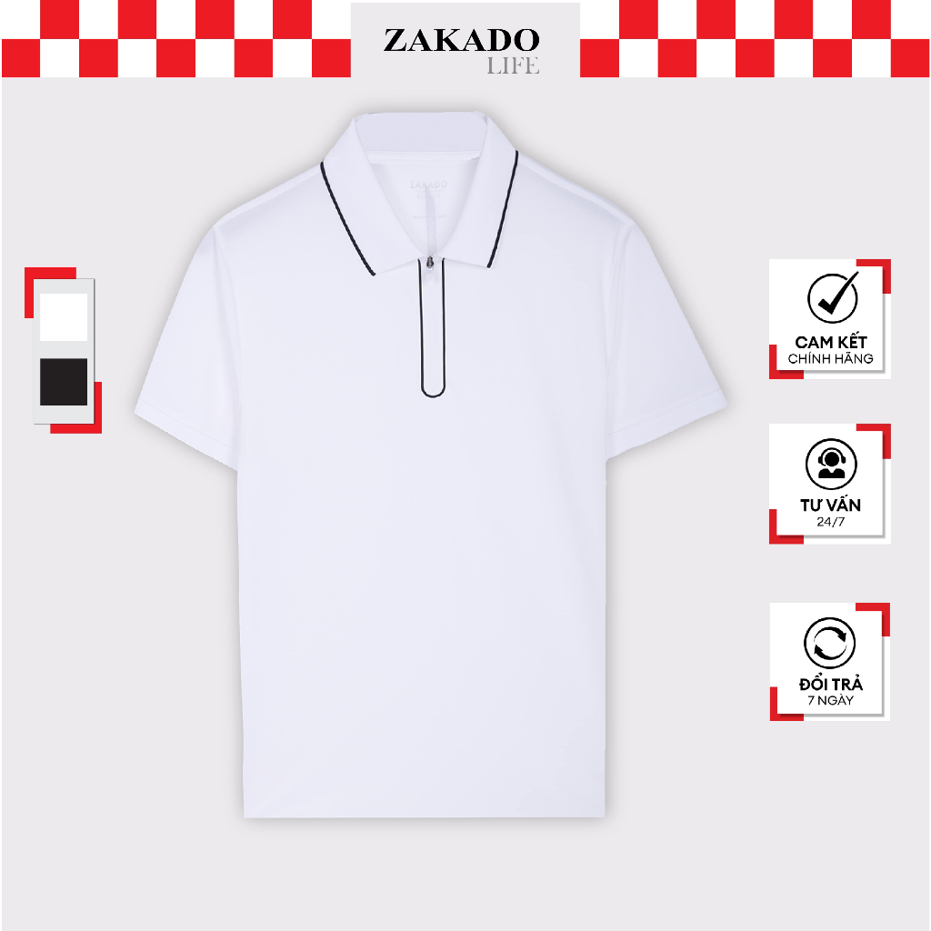 Áo Polo Nam ZAKADO Trẻ trung, Năng động, Thêu chữ Sang Trọng (UAPC24001 ...