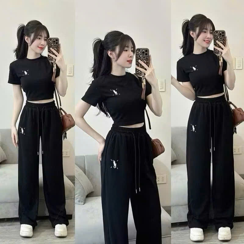 Sét bộ áo thun kèm quần dài mix quần suông (BỘ NGỰA MỚI) siêu xinh ...
