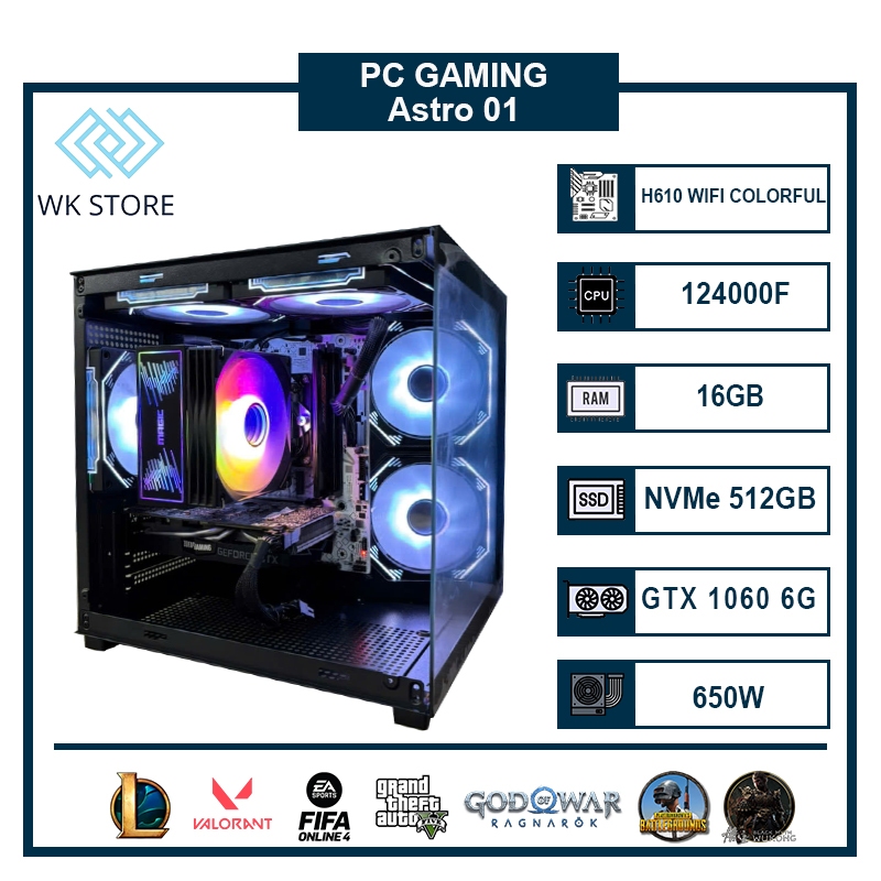 Thùng PC Astro 01 | I5 12400F, 16GB Ram, VGA GTX 1060 / RTX 3050 / RX ...