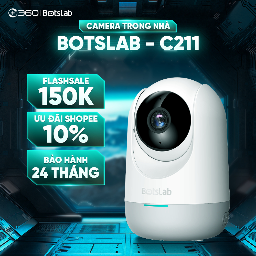 [TẶNG CLOUD 30 NGÀY] Camera Wifi Trong Nhà Xoay 360° BOTSLAB C211 - Đàm ...