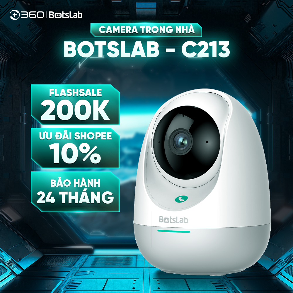 Camera Wifi Trong Nhà Xoay 360° BOTSLAB C213 - Video 2K Sắc Nét - Đàm ...