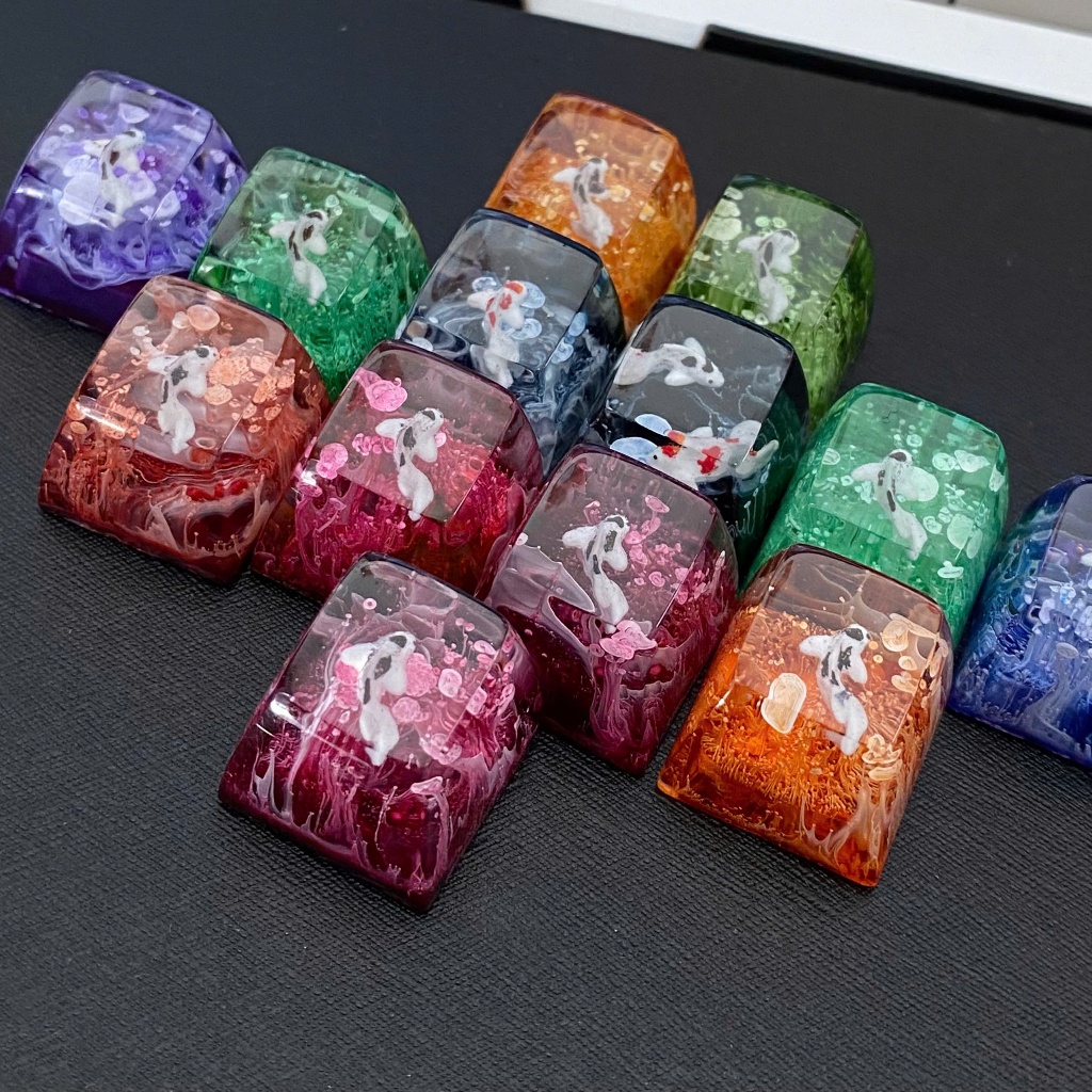 Keycap SA 1u Resin Cá Koi, Cá Đuối - Keycap Bàn Phím Cơ - Nút bàn phím ...