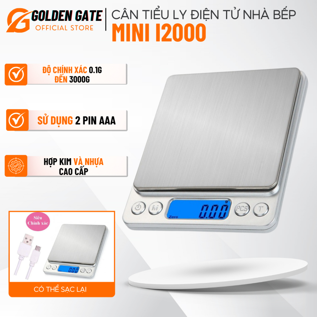 Cân Tiểu Ly Điện Tử Nhà Bếp Mini I2000 Có Khay Nhựa Độ Chính Xác 0.1g ...