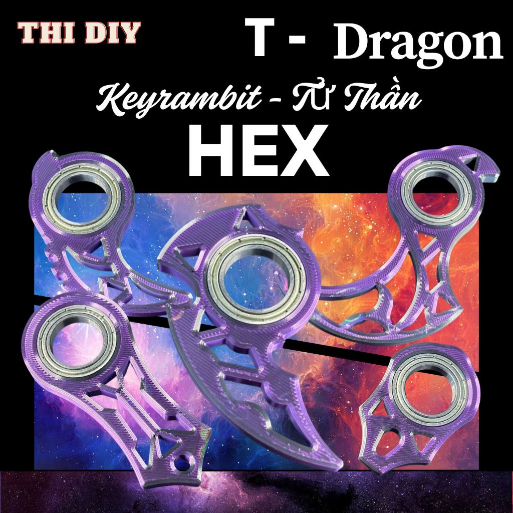 Keyrambit Hex Tử Thần - Móc khóa xoay Keyrambit giảm stress - Tặng kèm ...
