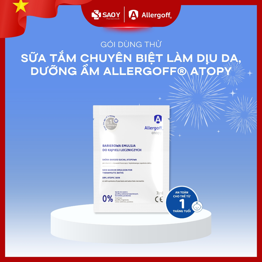 Gói dùng thử - Sữa tắm chuyên biệt làm dịu da, dưỡng ẩm - Allergoff ...