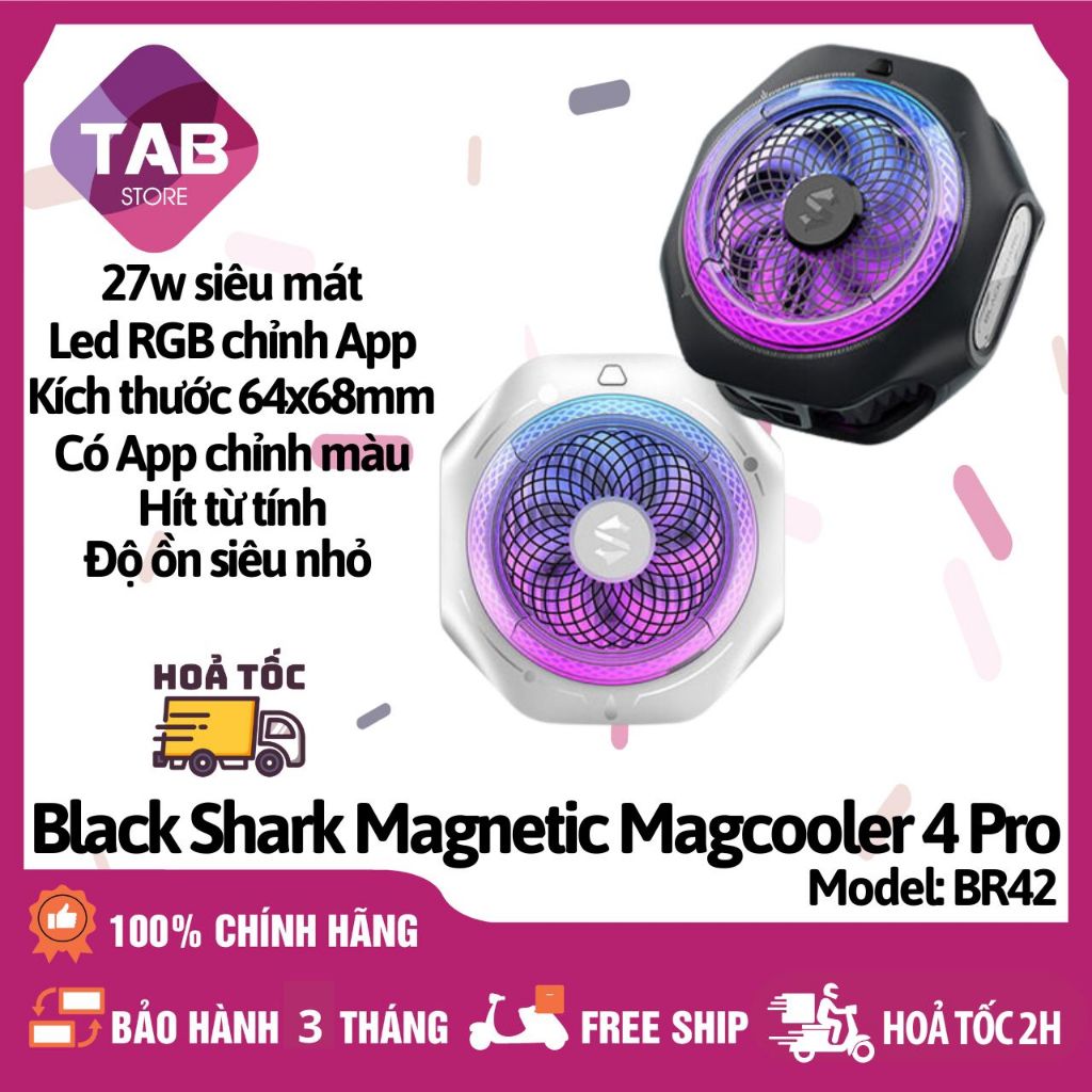 Quạt Tản Nhiệt Sò Lạnh Black Shark Magnetic Magcooler 4 Pro 27W Làm Mát Từ Tính BR42 - Chính ...