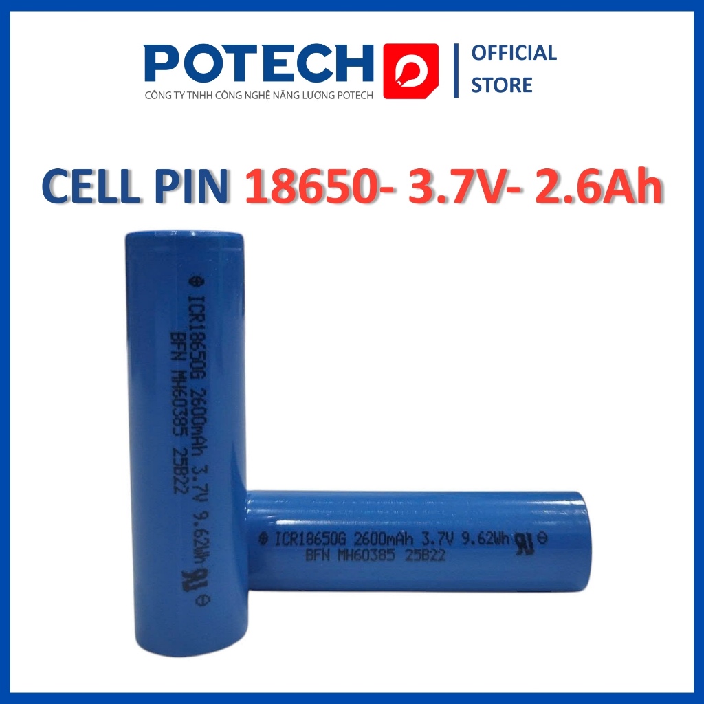 [HÀNG LOẠI A] Pin cell Lithium-ion 18650- 3.7V- 2600mAh dòng xả 12C ...