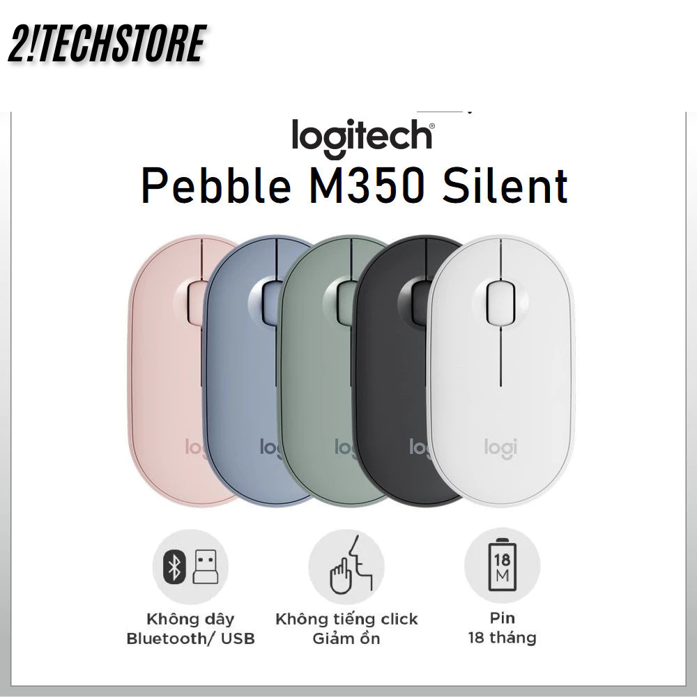 Chuột Không Dây Logitech M350 Pebble (OEM) - Silent Dùng Cho Học Tập ...