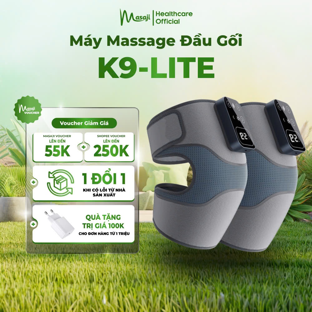 Máy massage đầu gối K9 Lite rung kết hợp chườm ấm hồng ngoại, massage ...