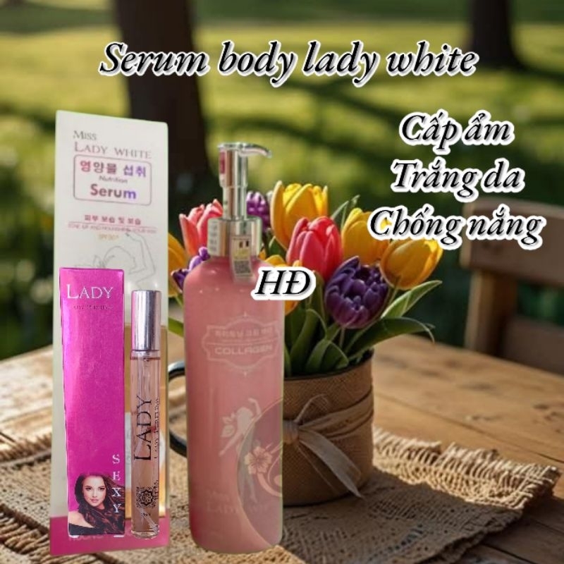 Kem serum body trắng da collagen lady white | Shopee Việt Nam