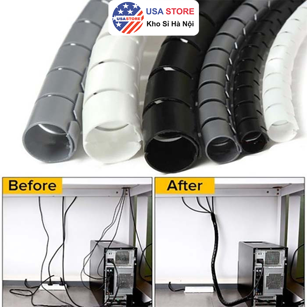 Vỏ Bọc Dây Điện V1 Dạng Xoắn Gia Đình - Chống Chuột Cắn Chập Điện Cháy Nổ - Ống Lò Xo Thu Gọn ...