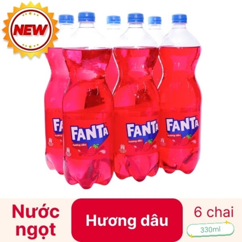 Lốc 6 chai Fanta dâu 330ml | Shopee Việt Nam