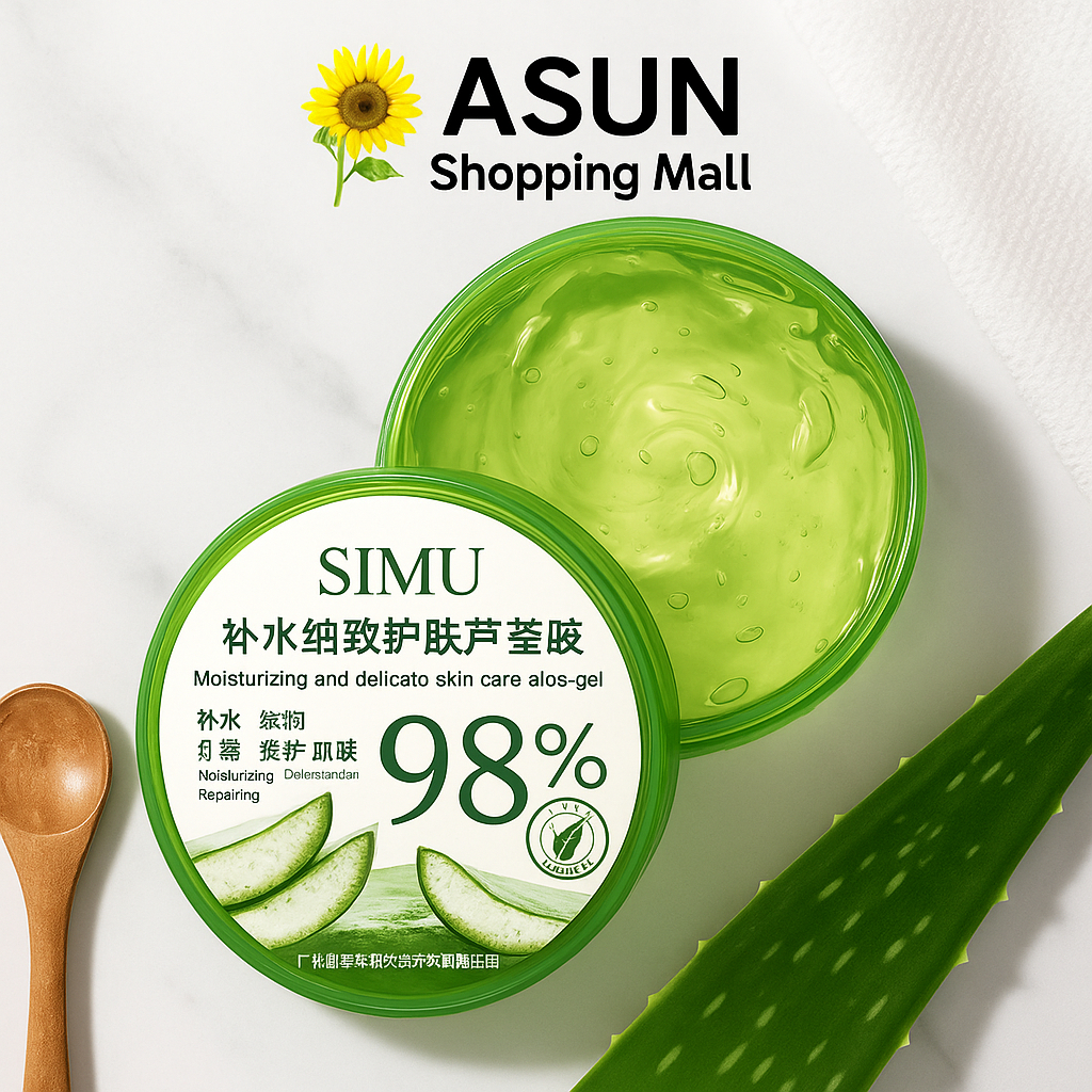 Gel Nha Đam/ Lô Hội Simu Dưỡng Ẩm, Làm Mát Da, Dịu Vết Cháy Nắng 98% Hũ ...