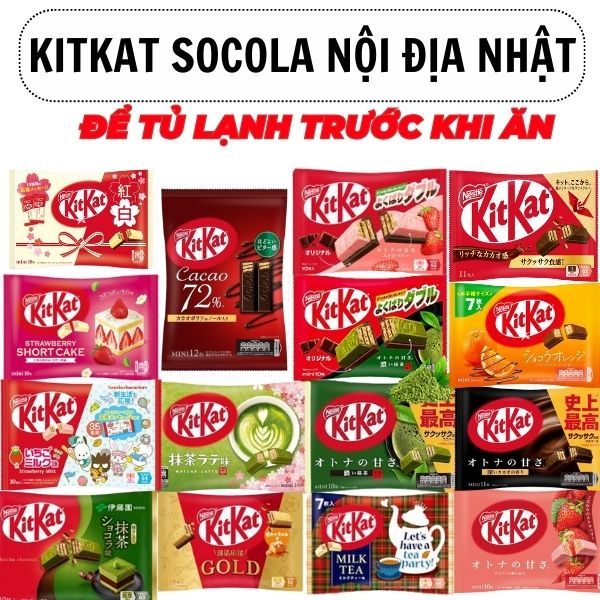 [BỊCH MIX VỊ_TẶNG KÈM KẸO] Kitkat Socola Nội Địa Nhật Bản Nhiều Vị (CÓ ...