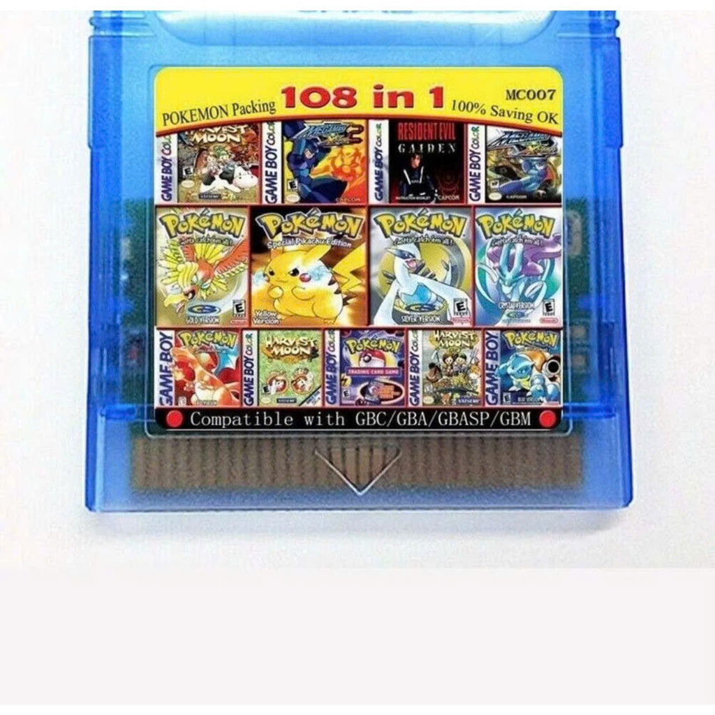 108 in 1 Game Boy COLOR GBC Multi Cart Game Cartridge/Pokemon set ...
