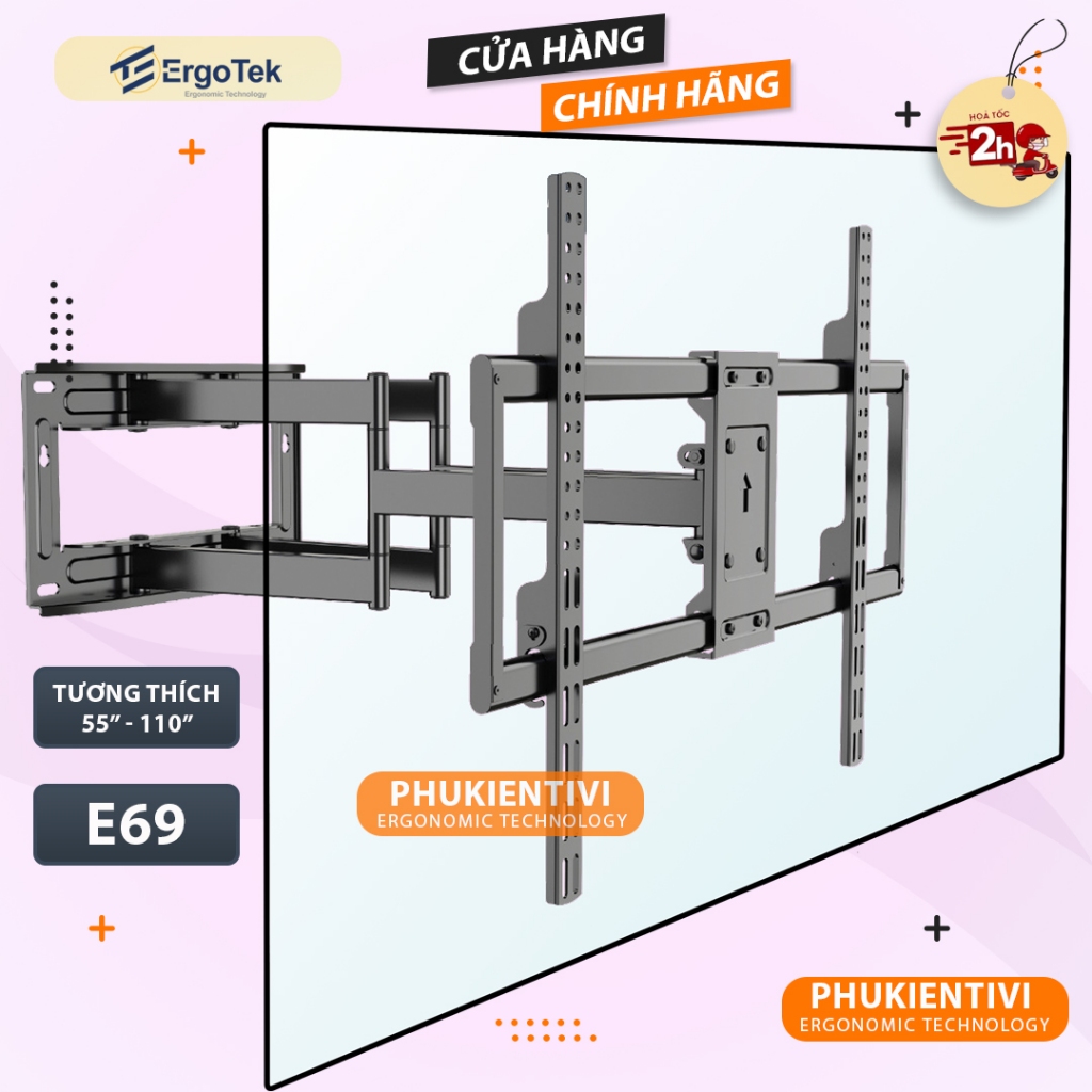 Giá Treo Màn Hình Tương Tác, Cảm Ứng ErgoTek E69 55 - 110 Inch - Giá Treo Tivi Đa Năng Cỡ Lớn ...