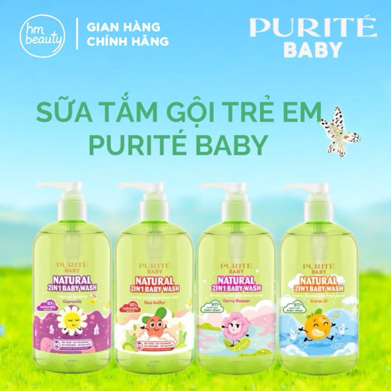 Sữa Tắm Gội Trẻ Em Purité Baby Natural 2in1 | Shopee Việt Nam