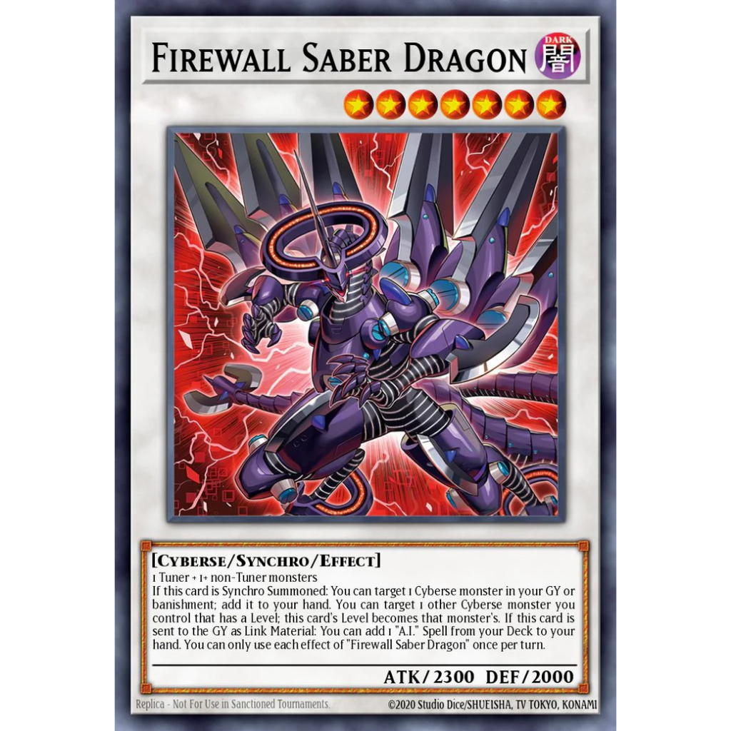 [KW2 Yugioh] [EN-UK] [Nice Art] Thẻ bài ALIN-EN038 - Firewall Saber Dragon - Super Rare | Shopee ...