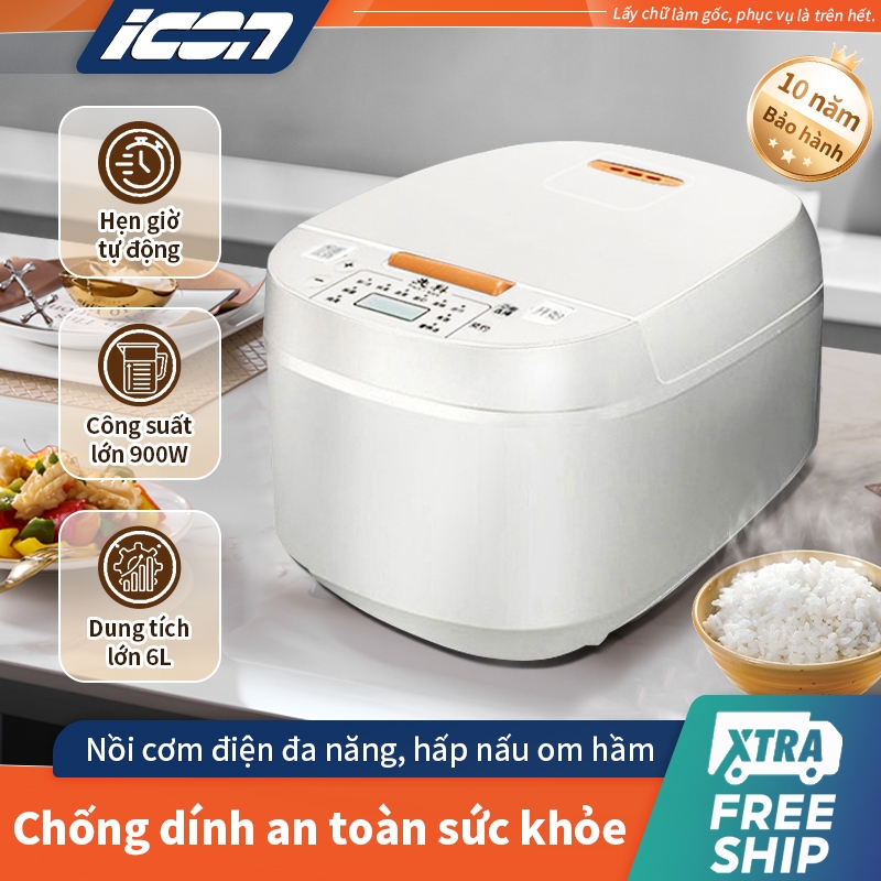 Nồi Cơm Điện Đa Năng ICON 6L - Lòng Nồi Chống Dính, Tản Nhiệt Đồng Đều ...