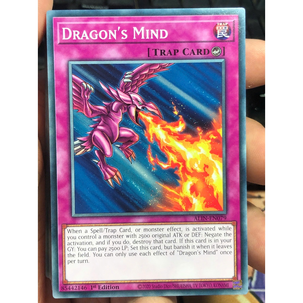 [KW2 Yugioh] [EN-UK-AE] Thẻ bài ALIN-EN079 AE079 - Dragon's Mind - Common | Shopee Việt Nam
