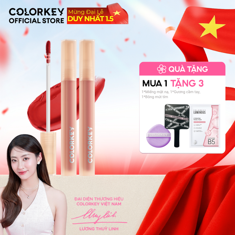 SET 2 Son Watery COLORKEY Màu Sắc Thời Thượng Không Dính Cốc 1.8g ...