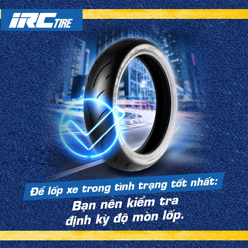 Vỏ lốp xe máy IRC Inoue 80/90-14 TL NF66 IRC Trước AB Air Blade (Lốp ...