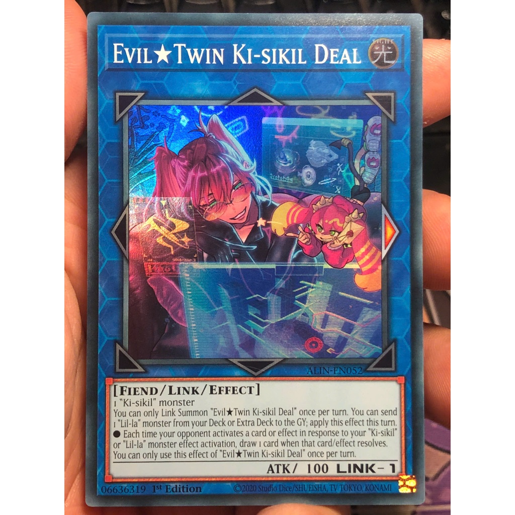 [KW2 Yugioh] [EN-UK] [Waifu] Thẻ bài ALIN-EN052 - Evil?Twin Ki-sikil Deal - Super Rare | Shopee ...