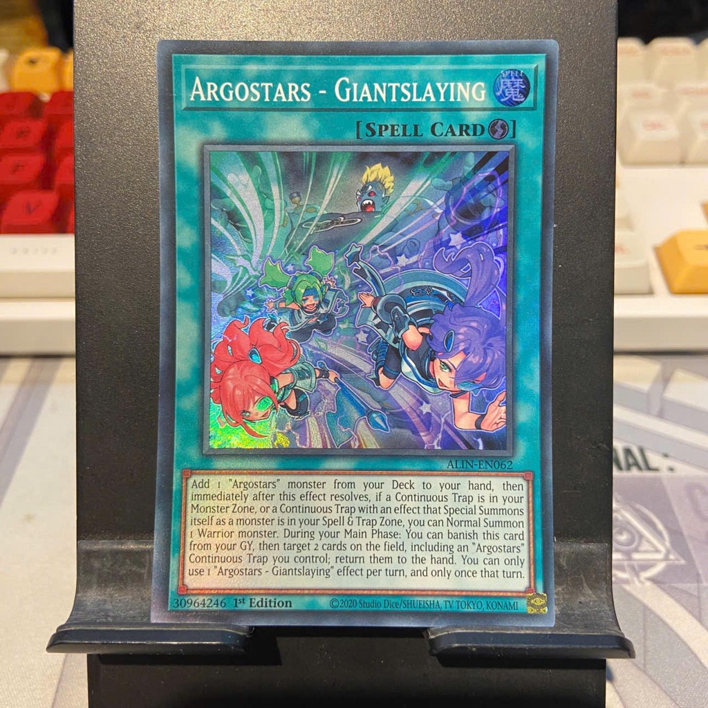 [ Bài Yugioh Chính Hãng ] Argostars - Giantslaying - ALIN-EN062 - Super Rare 1st Edition ...