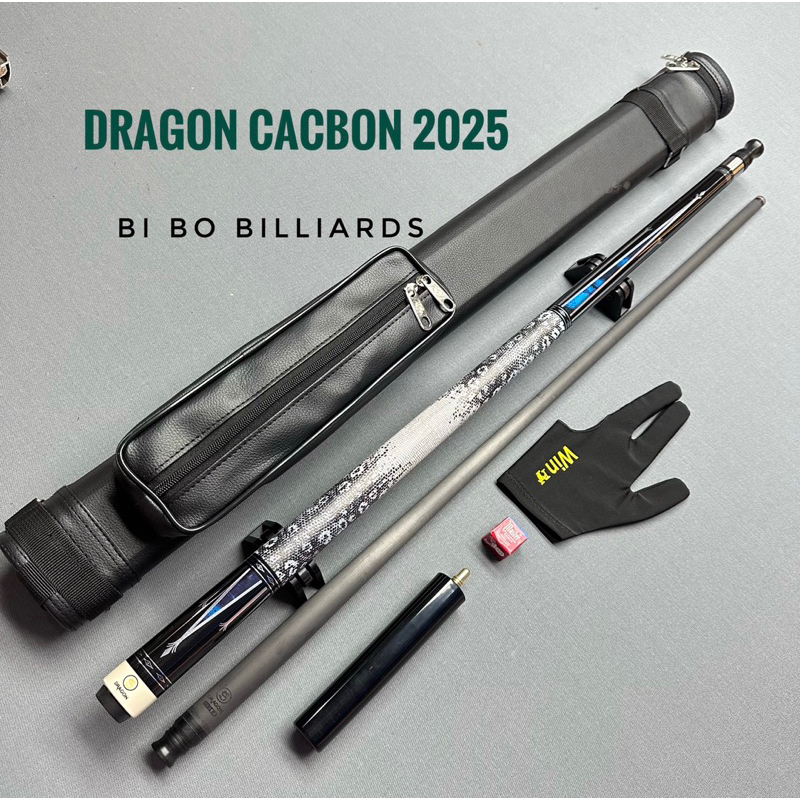 Cơ Dragon CacBon 2025 lỗ cao cấp ( Bao da ,găng, lơ ) Cơ Bida | Shopee ...