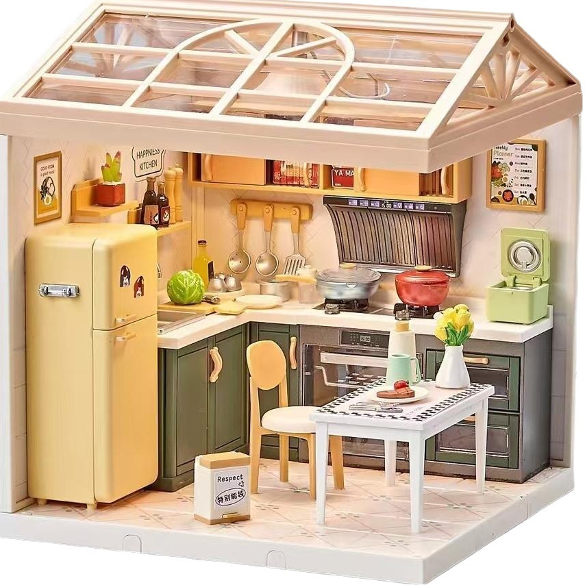 Mô hình lắp ghép nhà búp bê diy BẰNG NHỰA ABS 805 - Phòng bếp (KÈM MÁI ...