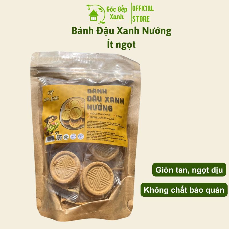 BÁNH ĐẬU XANH NƯỚNG QNA FARM 160g – GIÒN TAN, NGỌT DỊU, KHÔNG CHẤT BẢO ...