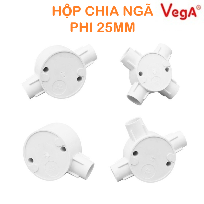 2 CÁI Hộp Box chia ngã, hộp nối tròn chia ngã, hộp chia ngã PVC, box ...