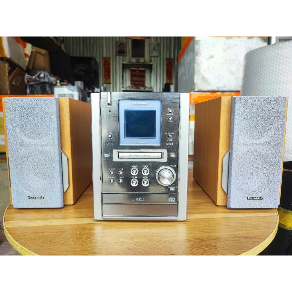 Bộ Loa Bãi Nhật CAO CẤP PANASONIC, 100w bass trép khỏi chê, CD+MD+AUX ...