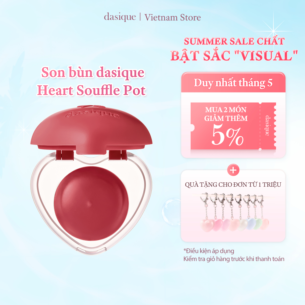 [SUMMER SALE] Son bùn Dasique Heart Souffle Pot | New Colors | Shopee ...