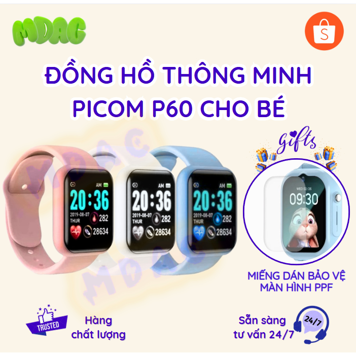 Đồng Hồ Thông Minh Picom P60 - Lắp Sim Nghe Gọi Độc Lập, Định vị, Video ...