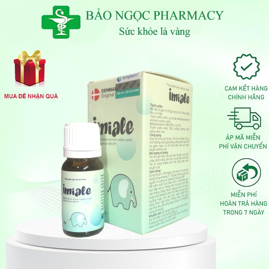 [CHÍNH HÃNG] Men vi sinh IMIALE lọ 8ml hỗ trợ cải thiện tiêu hóa, tăng ...