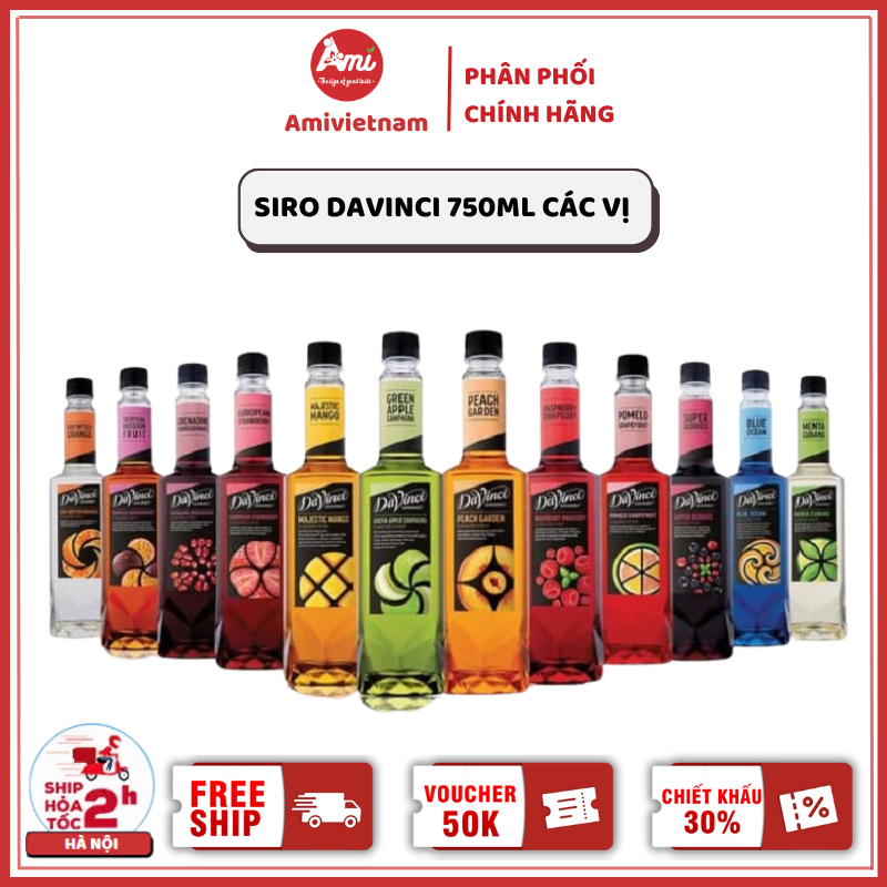 Siro Davinci 750ml các vị - Syrup Davinci Chai 750ML Các Hương Vị ...