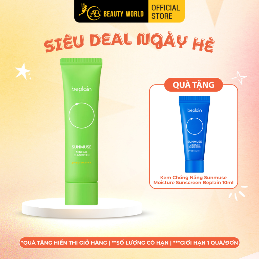 Kem Chống Nắng Vật Lý Kiềm Dầu Beplain Sunmuse Mineral SPF 50+ PA ...